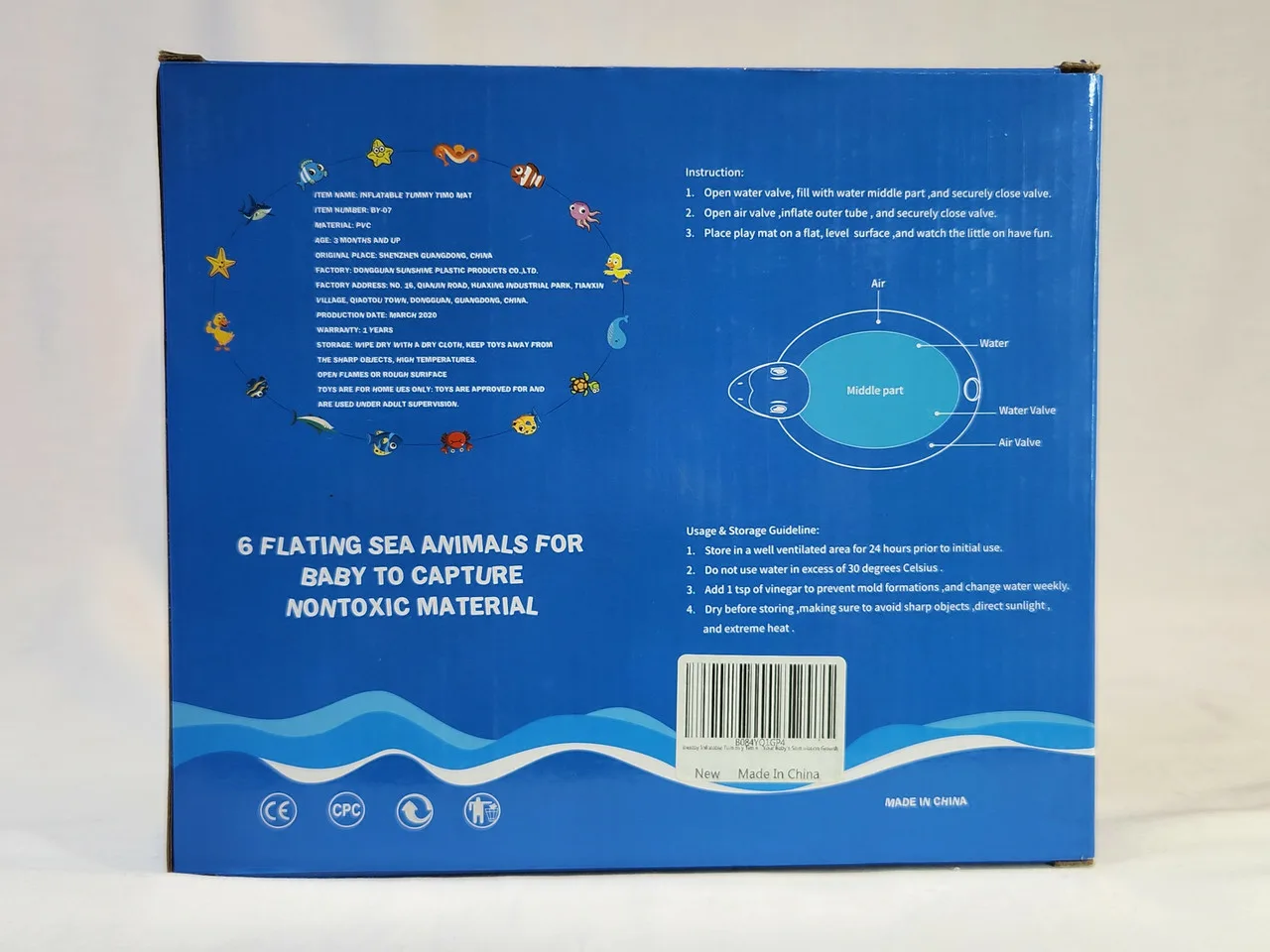 Inflatable Toddler Duck Pool with Sea Animals - Father Joe's Villages