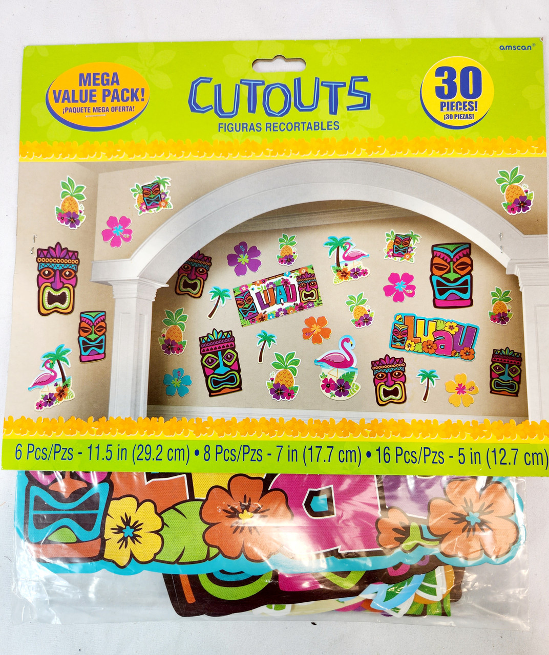 Luau/Tiki Cutouts, Party Decorations, 30pc - Father Joe's Villages