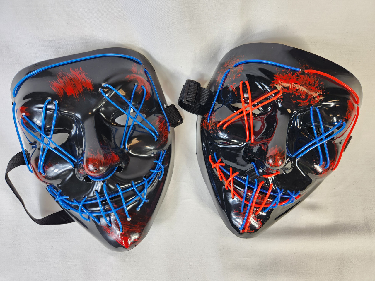Pair of Halloween Purge LED Glow Masks, Friends, Couples, Color May ...