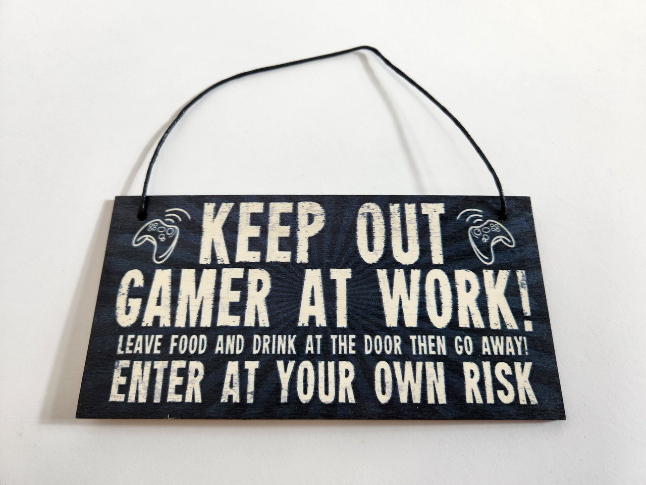 Keep Out Gamer At Work Wooden Sign, 8 x 4" - Father Joe's Villages